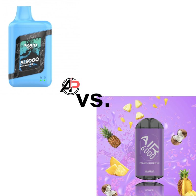 Smok Novo Bar AL6000 Disposable vs Yami Bar Air 6000 Puff Disposable V ...
